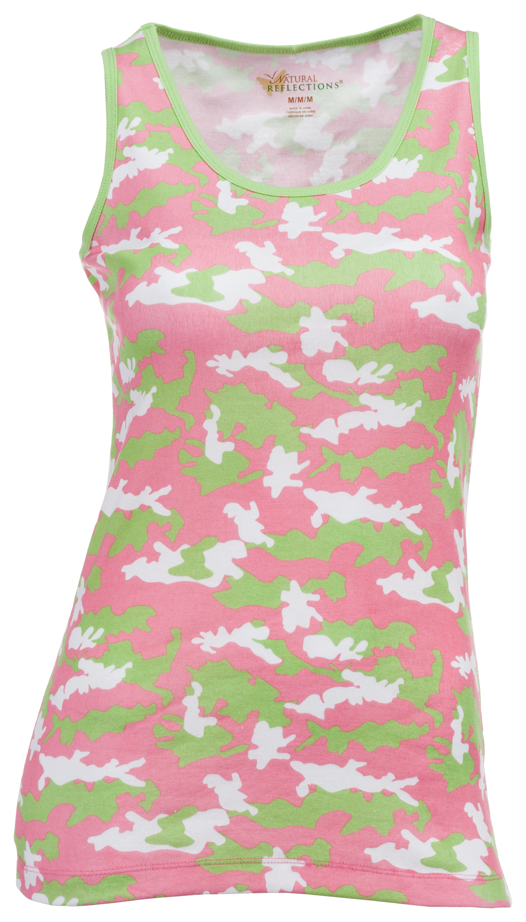 Natural Reflections Kiss My Bass Rib Tank Top for Ladies - Camo | Bass ...